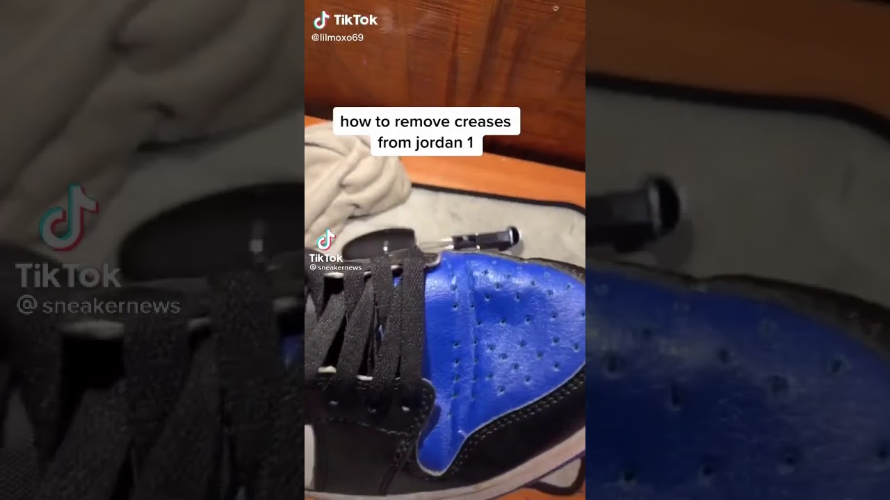 How to remove crease for air Jordan 1’s - YouTube
