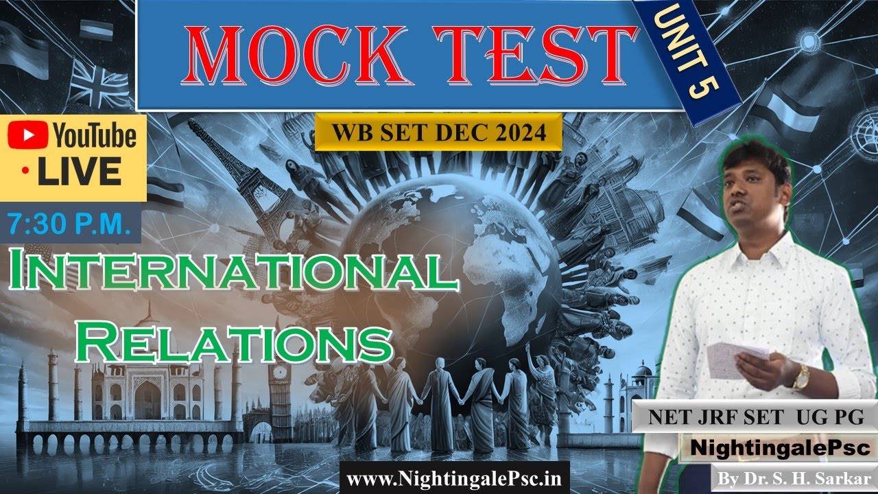 Unit 5: International Relations Mock Test for WB SET December 2024 ...