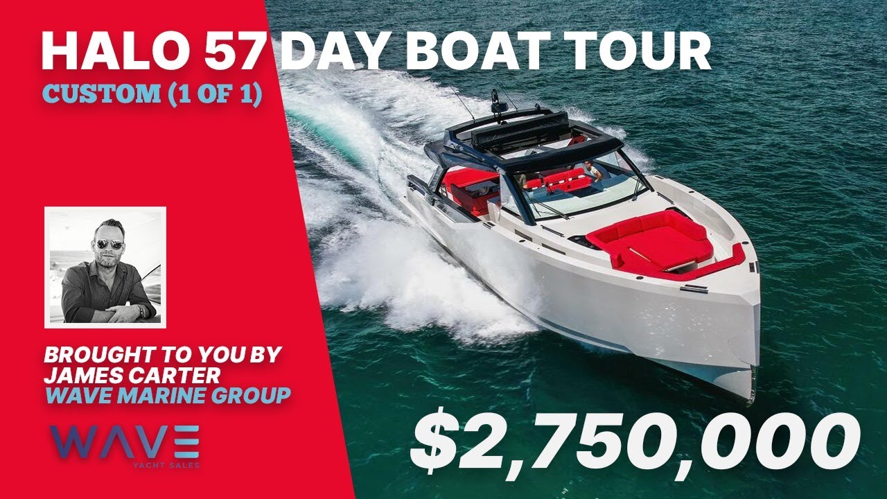 1 OF 1! Custom Day Boat Yacht Tour | 2023 HALO 57 By ALIA. - YouTube