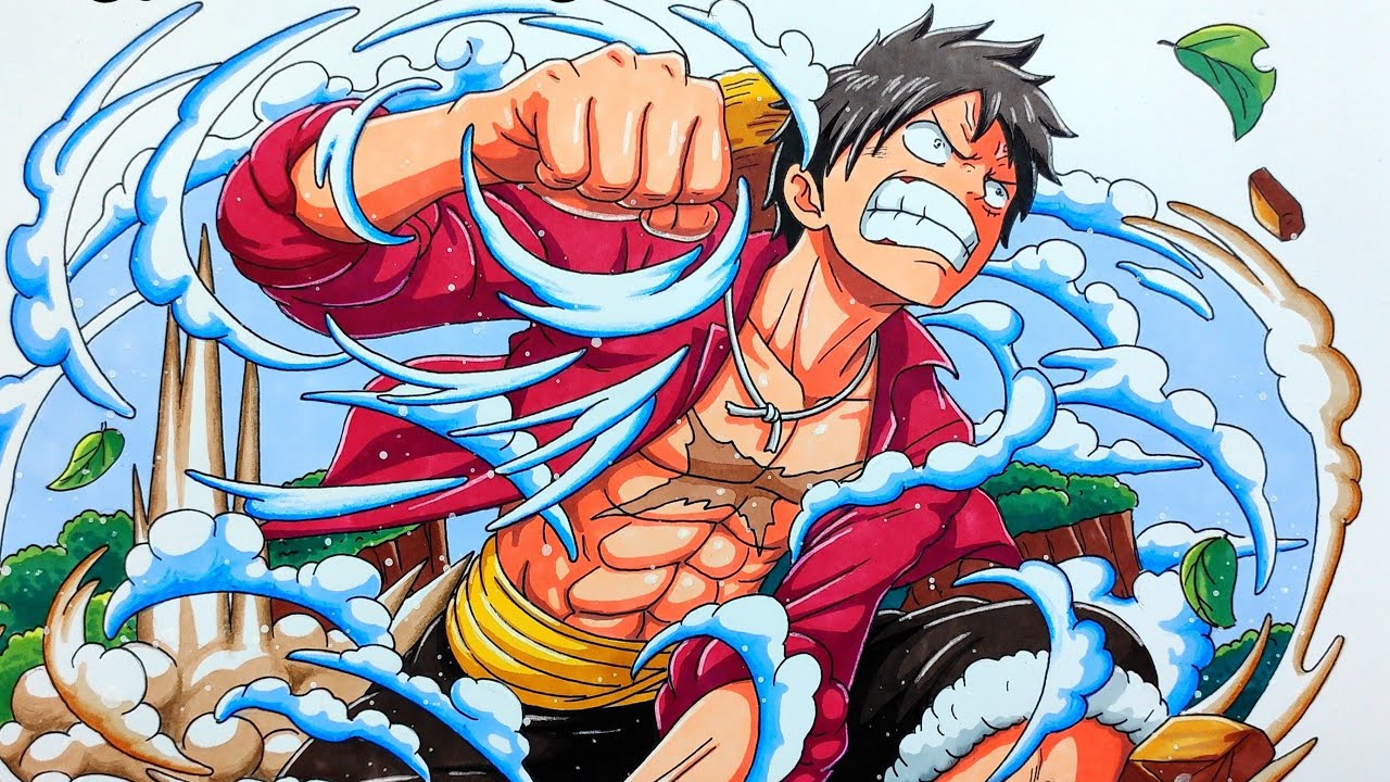 How To Draw Luffy Stampede / One Piece - YouTube