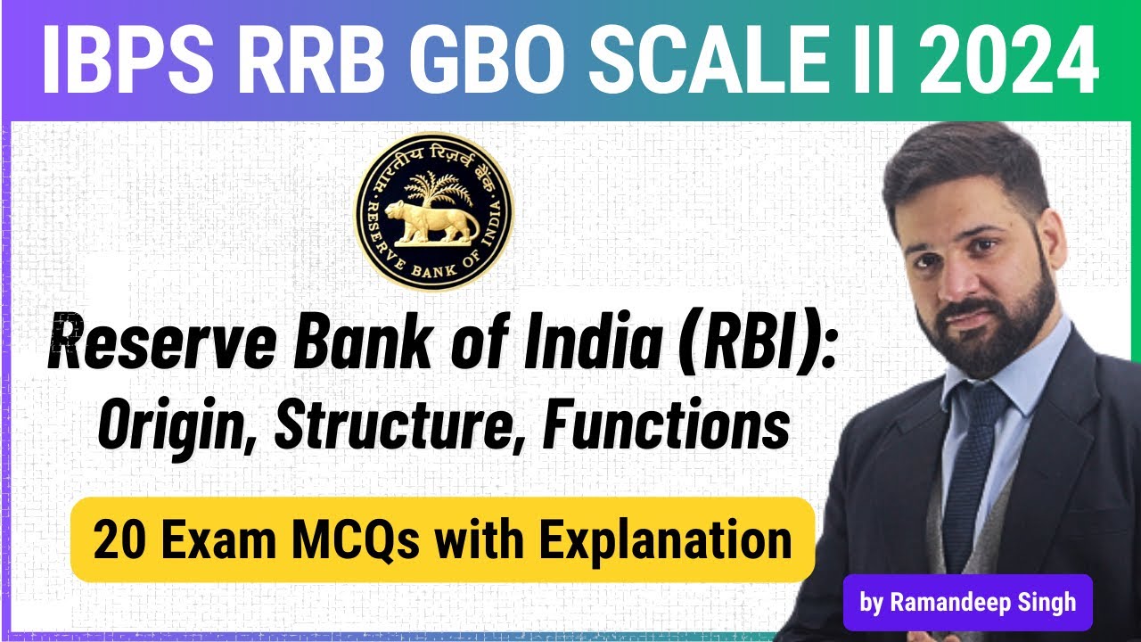 IBPS RRB Scale II 2024: RBI Origin, Functions and Updates - YouTube