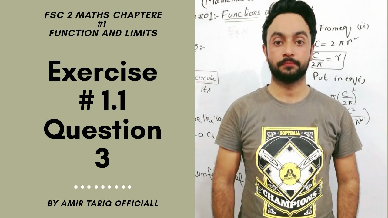 Fsc 2 Math Chap # 01 Function and limits / Exercise 1.1 QUESTION # 03 ...
