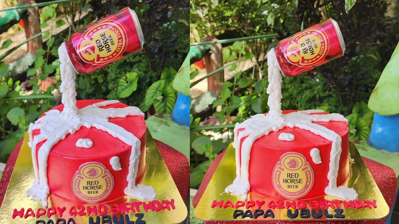 Gravity Defying Red Horse Cake - YouTube