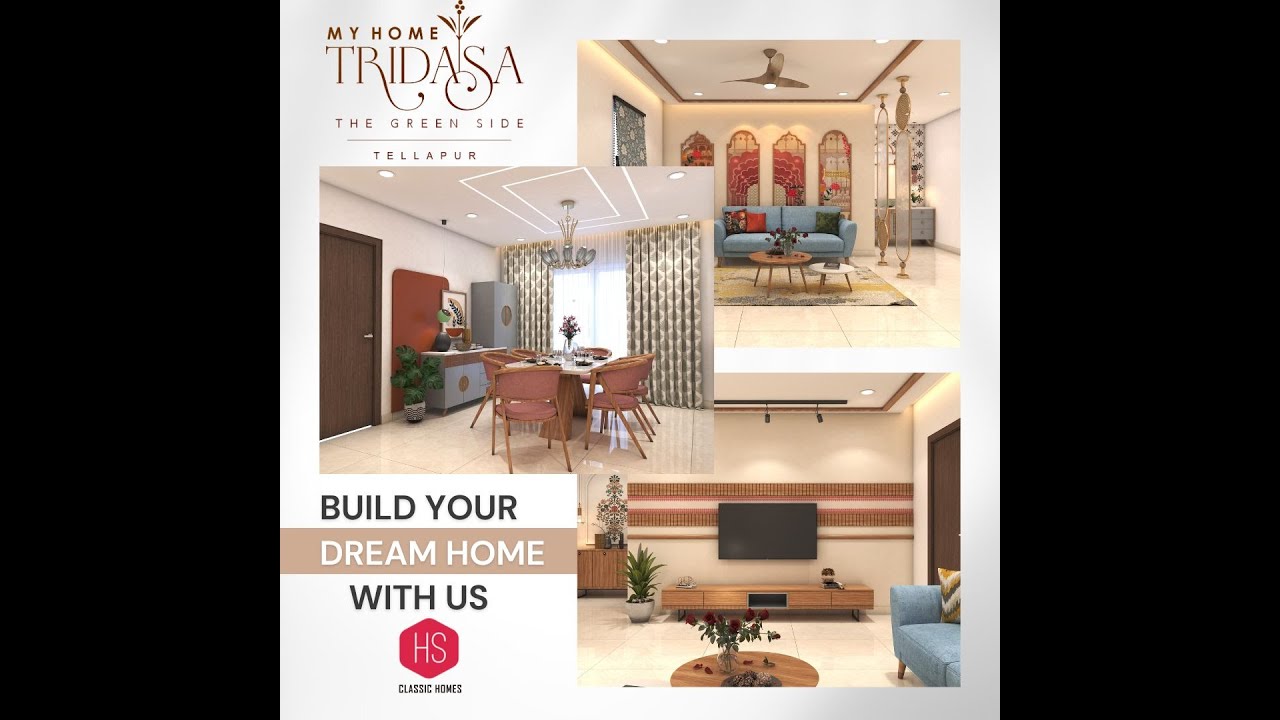 Premium 3 BHK Flat tour in MY HOME TRIDASA Tellapur,Hyderabad,Model ...