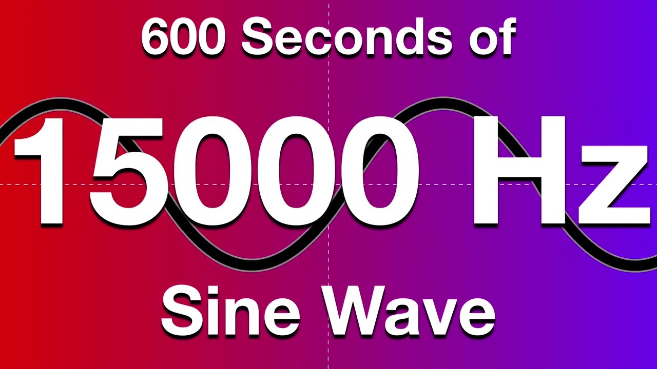 15000Hz (15kHz) Sine Wave Test Tone - 600 Seconds (10 Minutes) - YouTube