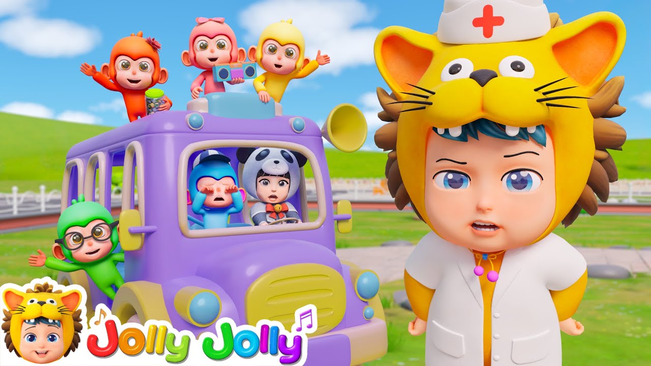 Jumping Monkeys on the Bus | Safety Rule for Kids | Jolly Jolly - Learn and Play - Nursery ...
