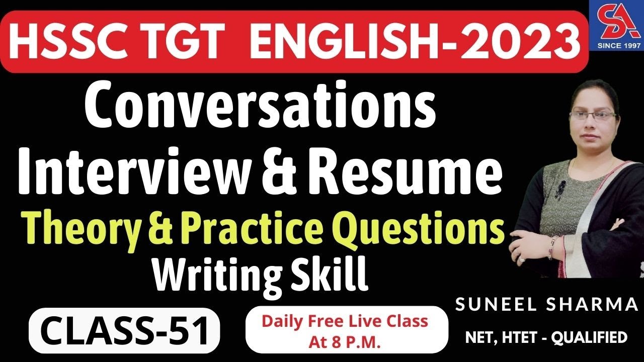 Writing Skills - Conversations, Interview & Resume Theory & Practice ...