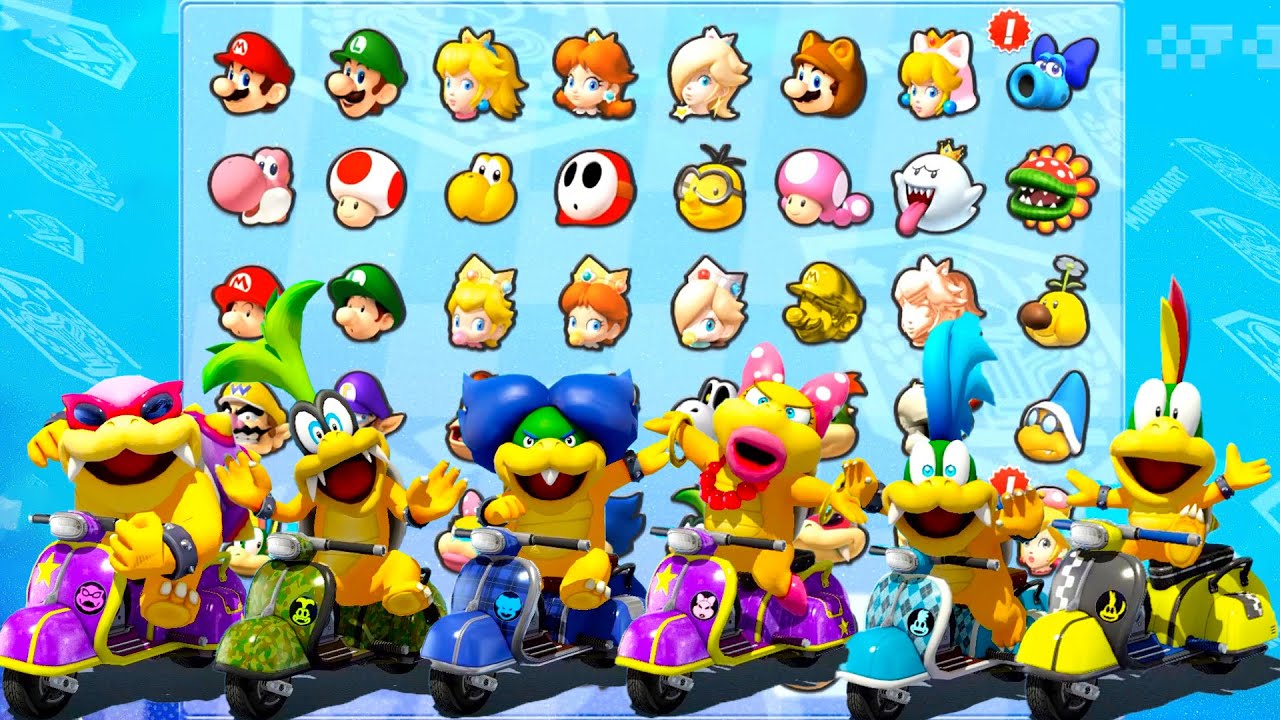 Mario Kart 8 Deluxe Wave 6 Lemmy , Larry , Wendy , Ludwig , Lggy , Roy ...