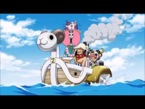 Brook, usopp, chopper are ridding mini going merry - YouTube