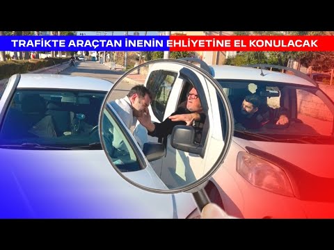 Trafikte Araçtan İnenin Ehliyetine El konulacak -Skeç