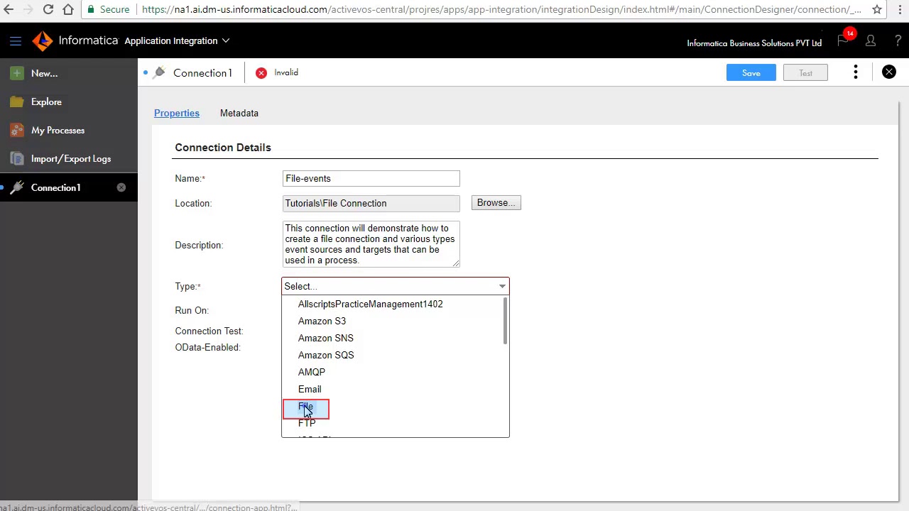 How to create a File Connection in Cloud Application Integration - YouTube