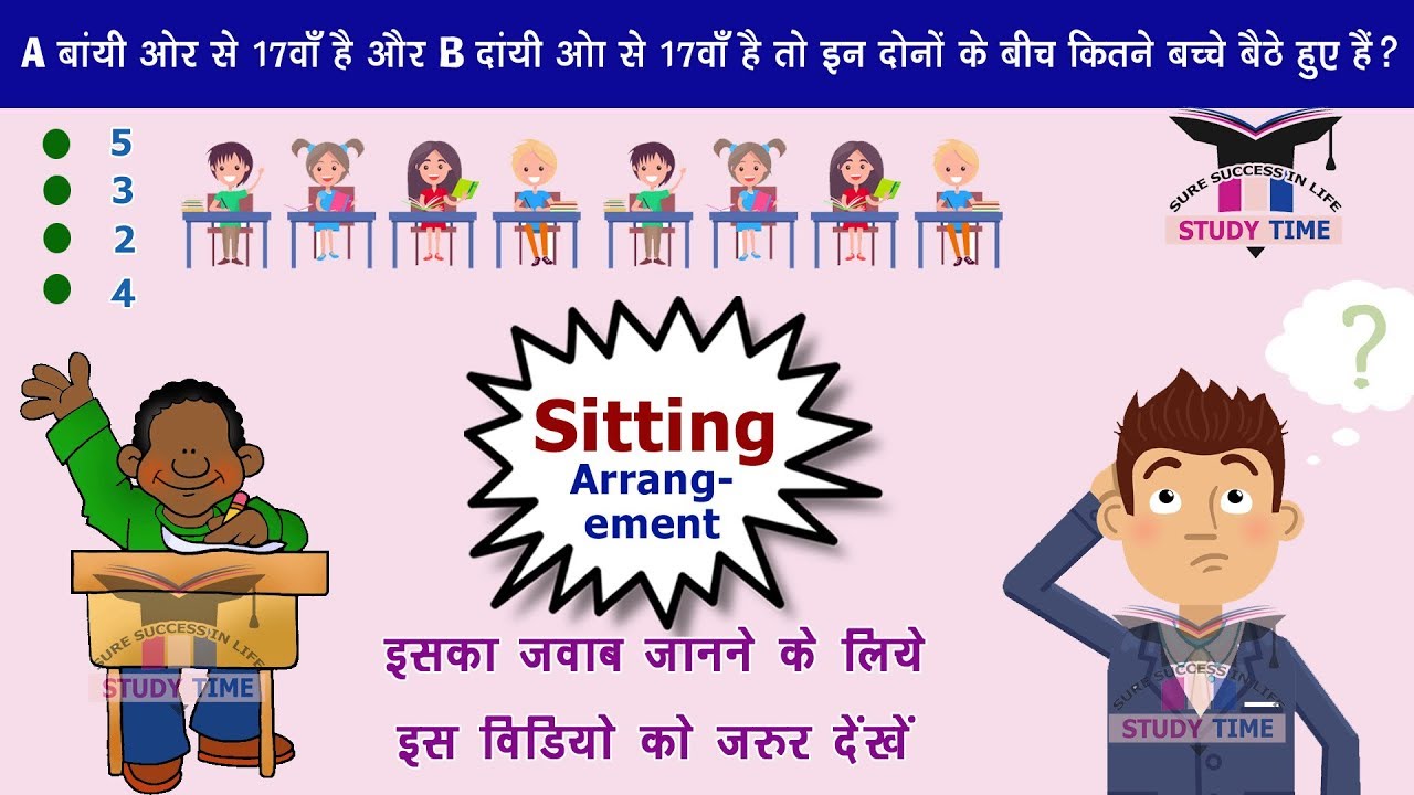 Sitting Arrangement in Reasoning Shortcuts PART 2 | Sitting Arrangement in Hindi/Reasoning/Trick ...