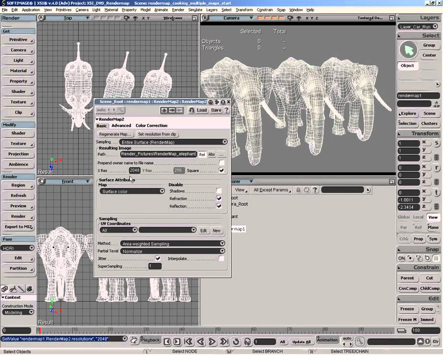 Rendering: Multiple objects to a single texture - YouTube