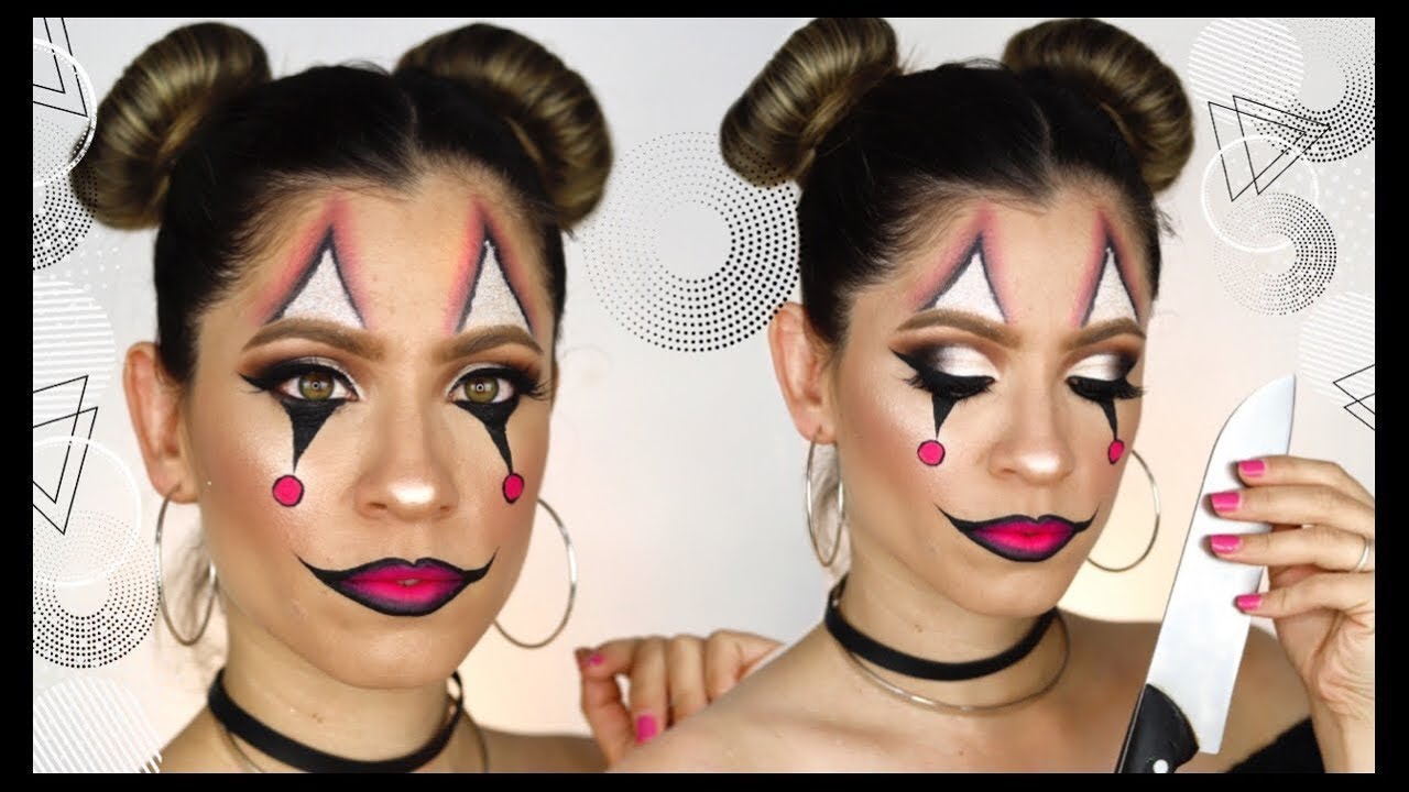 MAQUILLAJE DE PAYASA FÁCIL | HALLOWEEN MAKEUP 2020 | NatyGloss - YouTube