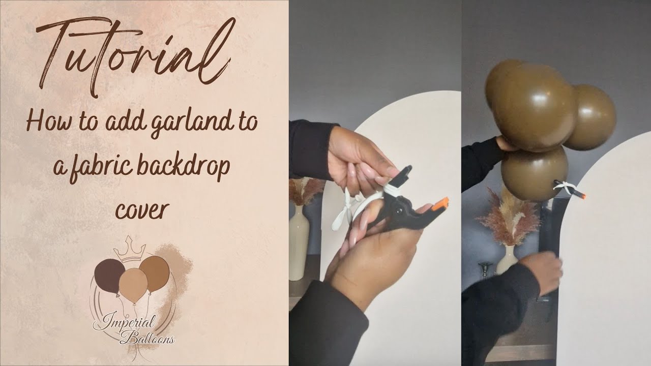 Tutorial | How to add a garland to a fabric backdrop cover | DIY - YouTube