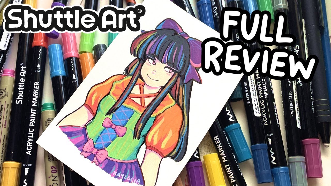 shuttle art acrylic paint markers: full review - YouTube
