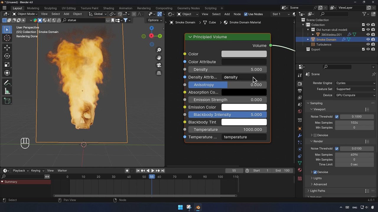 How to Create Quick Fire with Turbulence in Blender? - YouTube