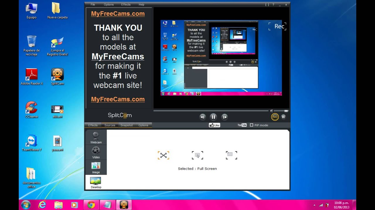 como grabar en HD en splitcam - YouTube
