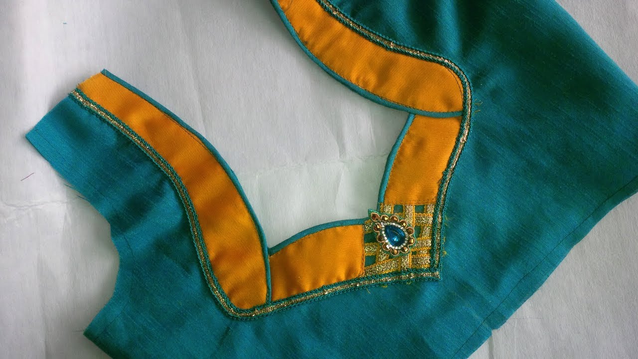 easy patch work blouse designe cutting and stitching - YouTube