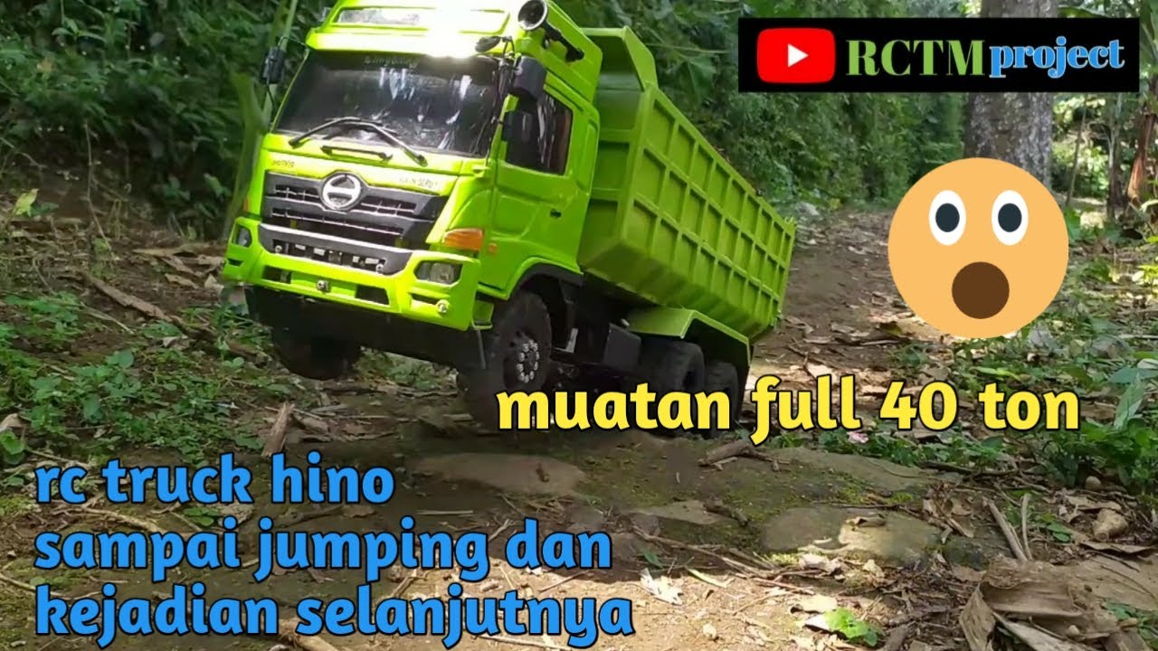 rc truck hino muatan tanah full - YouTube