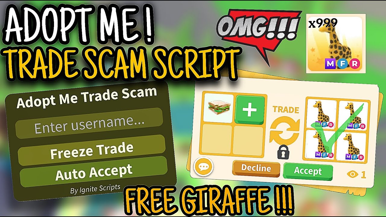 [GIRAFFE 🦒] 🎃 ADOPT ME SCRIPT | Pet Spawner, Trade Scam, Dupe Pets ...