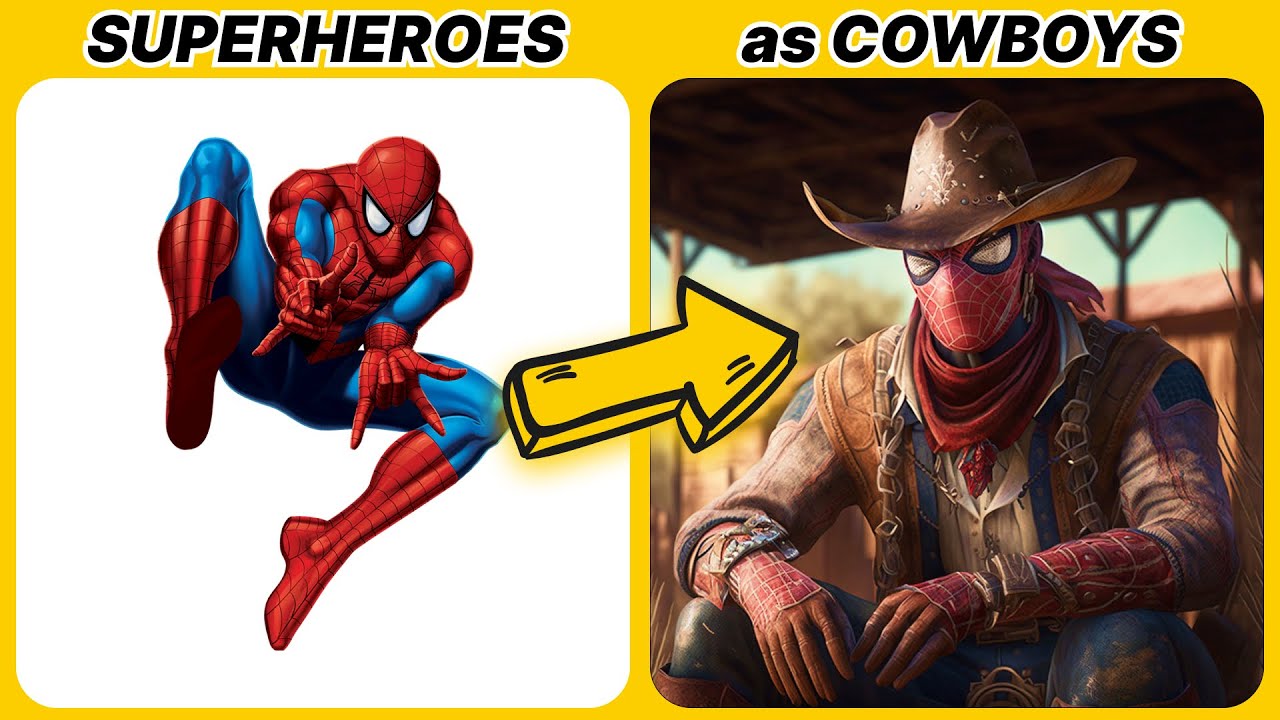 😻 MARVEL and DC SUPERHEROES as COWBOYS ⚡️ AVENGERS BUT COWBOYS - YouTube