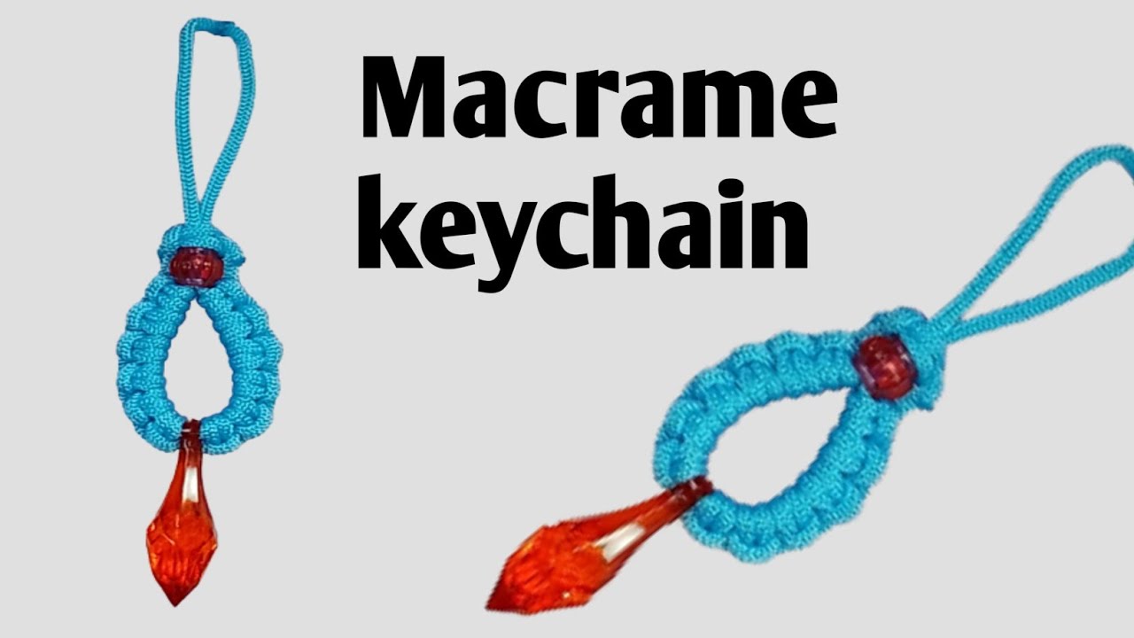 Diy|Simple macrame keychain design|hand made key chain|#tutorial - YouTube