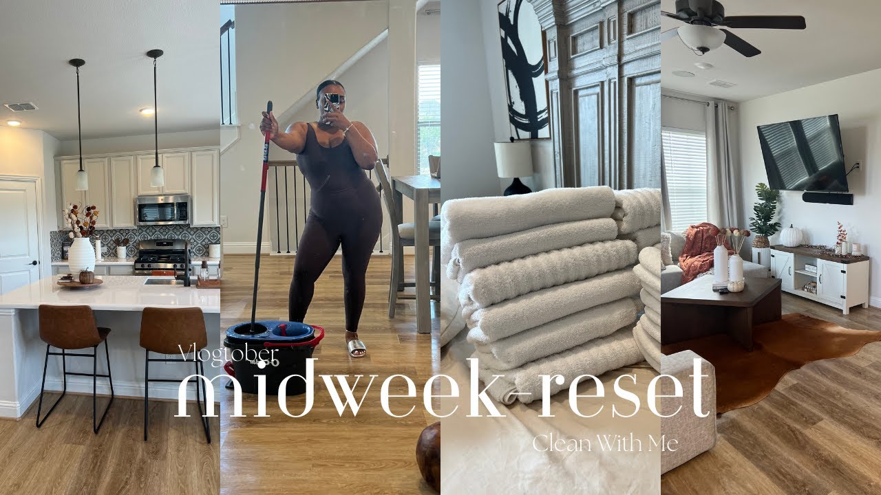 Vlogtober Day 13: Cleaning Motivation with Midweek Mini Reset - YouTube