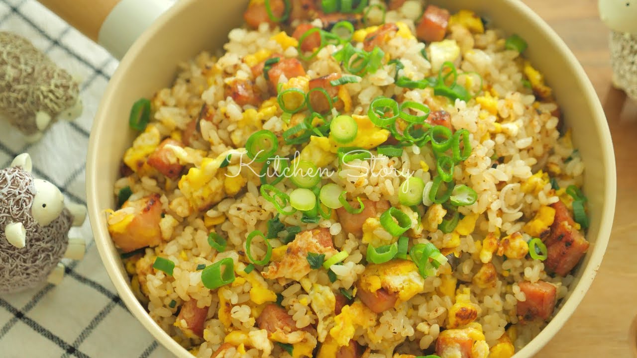 [Korean Spam Fried-Rice]បាយសាច់ពងមាន់សាច់កំប៉ុង[Husband's Cooking ...