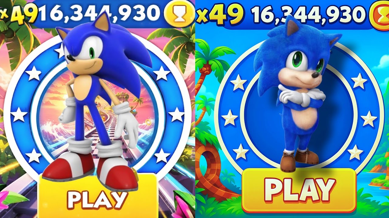 Sonic Dash - Baby Sonic VS Sonic - All Characters Unlocked - Gameplay ...