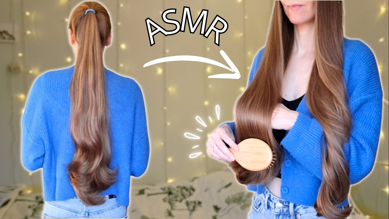 ASMR | Ponytail Brush Out | Really Long Hair Brushing & Relaxing Hair ...