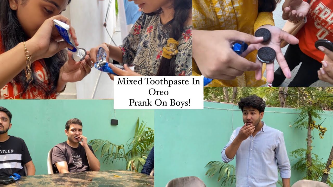 Vlog 25 - Mixed Toothpaste In Oreo Biscuit || Prank On Boys!!! - YouTube
