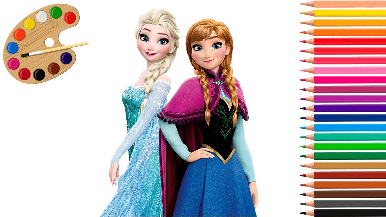 Disney Elsa - Frozen Imagine Ink Rainbow Color Pen Art Book with ...