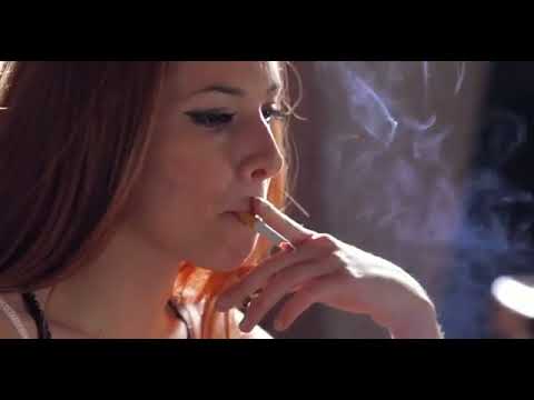 Beautiful blonde girl smoking hot