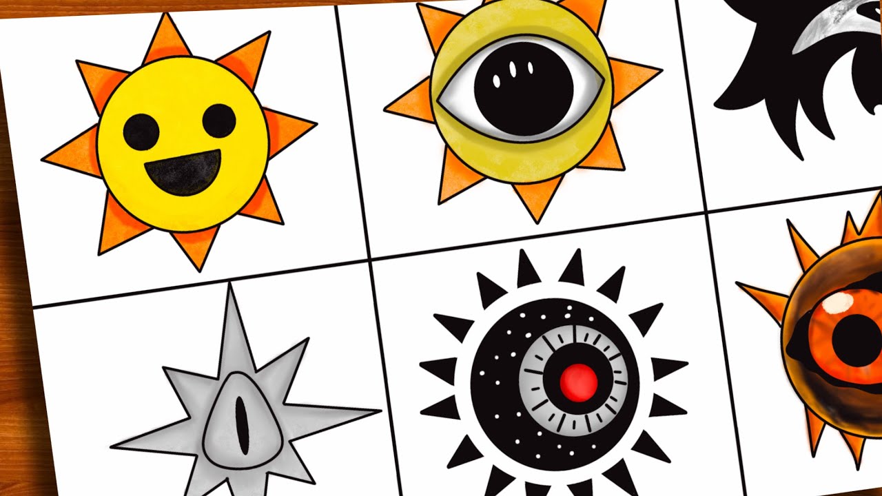 Drawing Incredibox Sprunki / Mr. SUN Phase 1 VS Phase 2 VS Phase 3 VS ...
