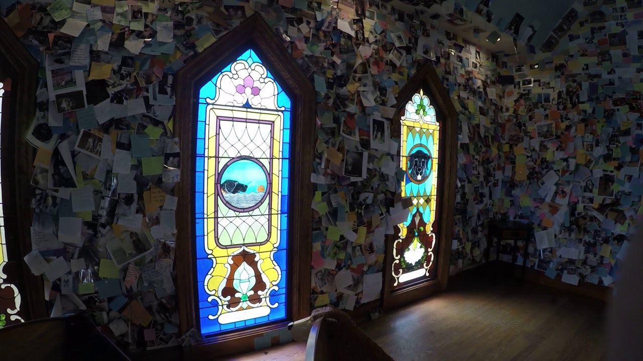 Inside Dog Chapel at Dog Mtn, Vermont - YouTube