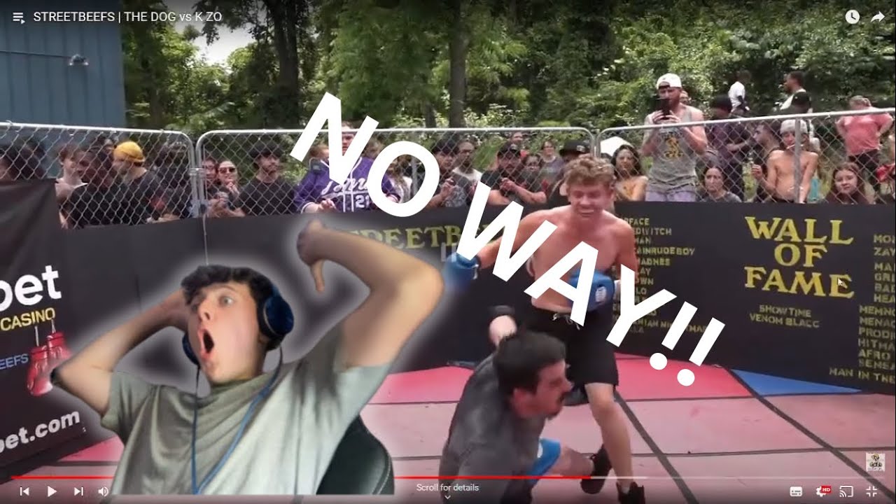 BLADEN SKELLETT REACTS| The dog vs K ZO street beef fight - YouTube