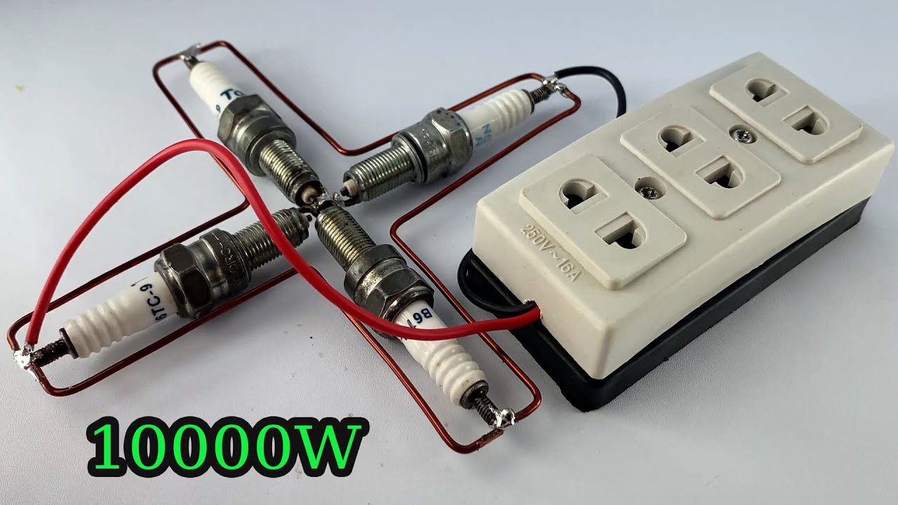 Easy create 10000w electricity energy free with copper wire use spark ...