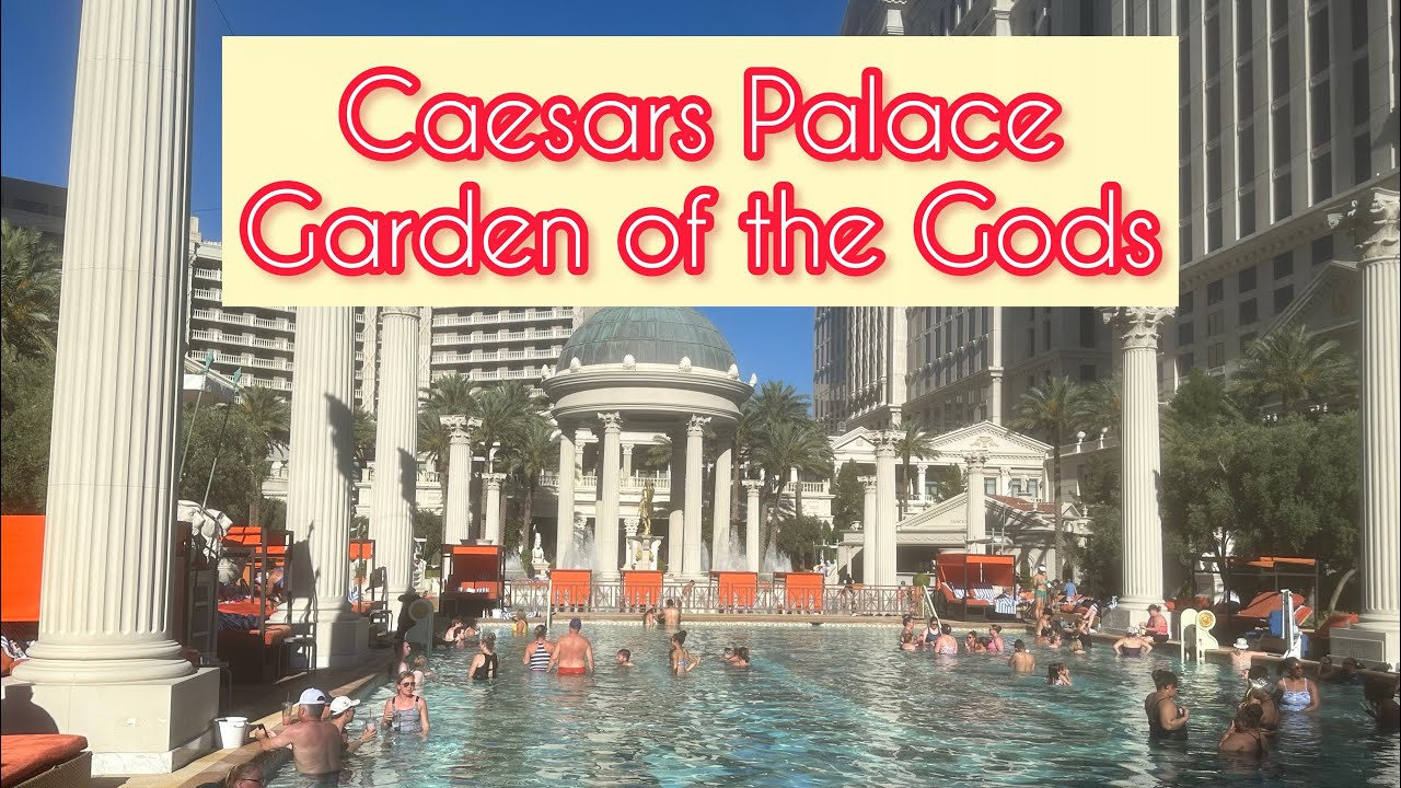 Caesars Palace Pools The Garden of the Gods Las Vegas - YouTube