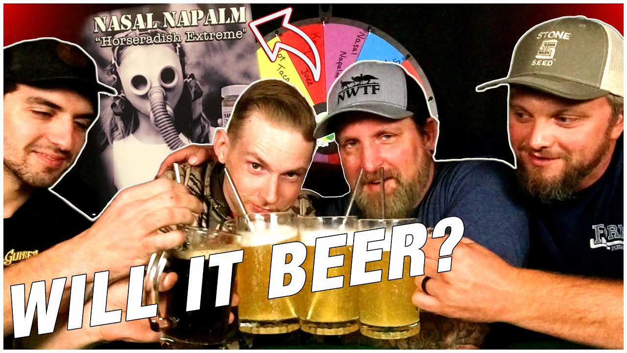 WILL IT BEER? | CHUGGING | NASAL NAPALM World's Hottest Horseradish ...