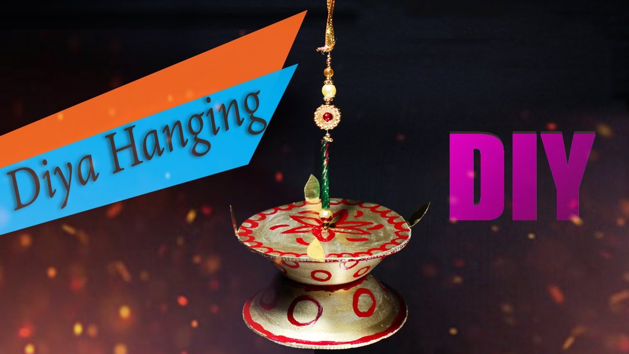 how to make artificial Diya hanging for diwali/christmas | DIY ...