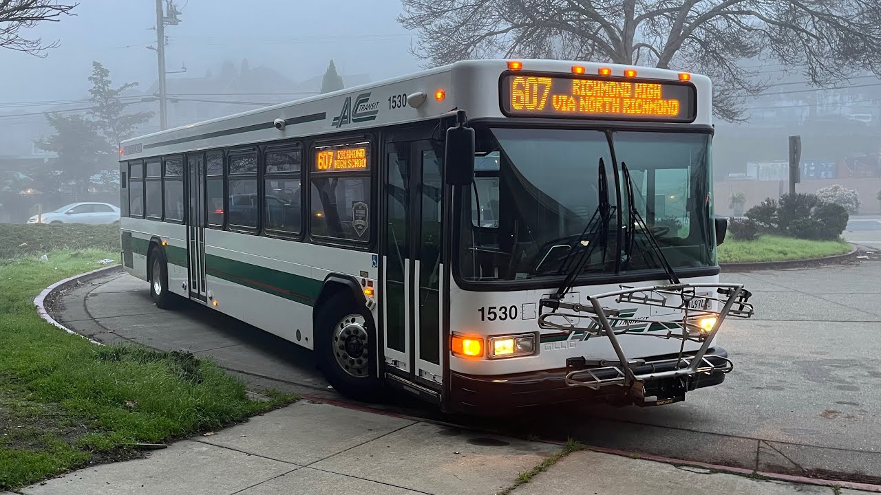 (Richmond High School Route) AC Transit #1530 on Route 607 (FULL ROUTE ...