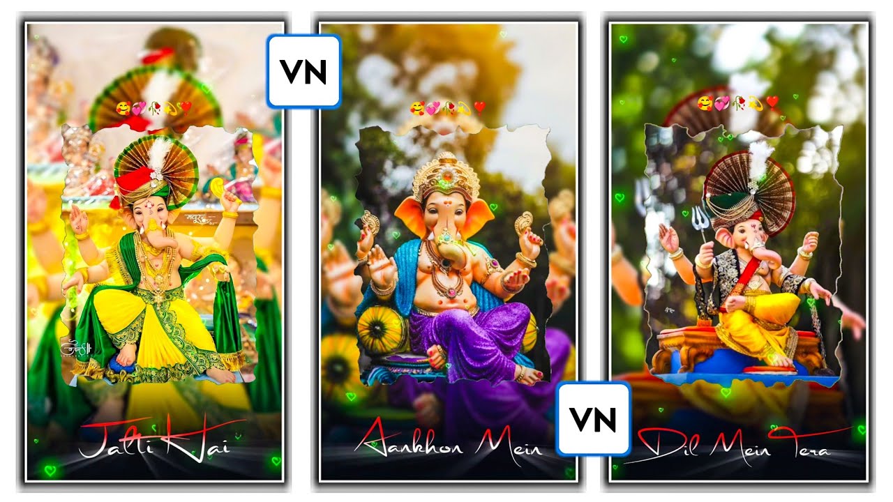 Ganesh Chaturthi Viral Video Editing Vnapp || Ganpati Status Video ...