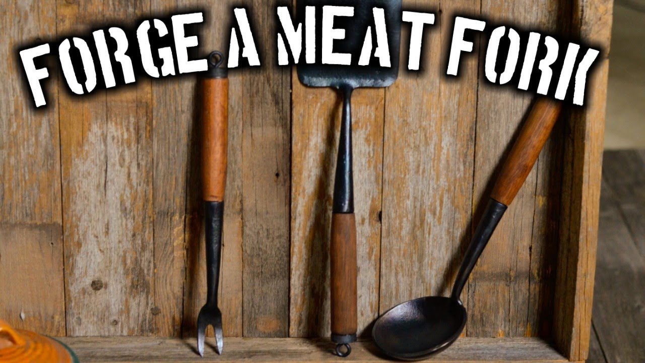 Forging a Meat Fork (Part 3 of Forging a Kitchen Utensil Set) - YouTube