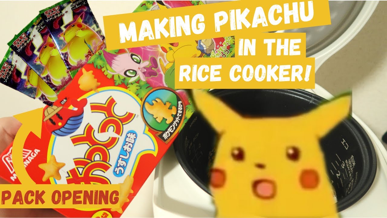 How to Make Pikachu in the Rice Cooker + Newest Pokemon Card Unpacking ...