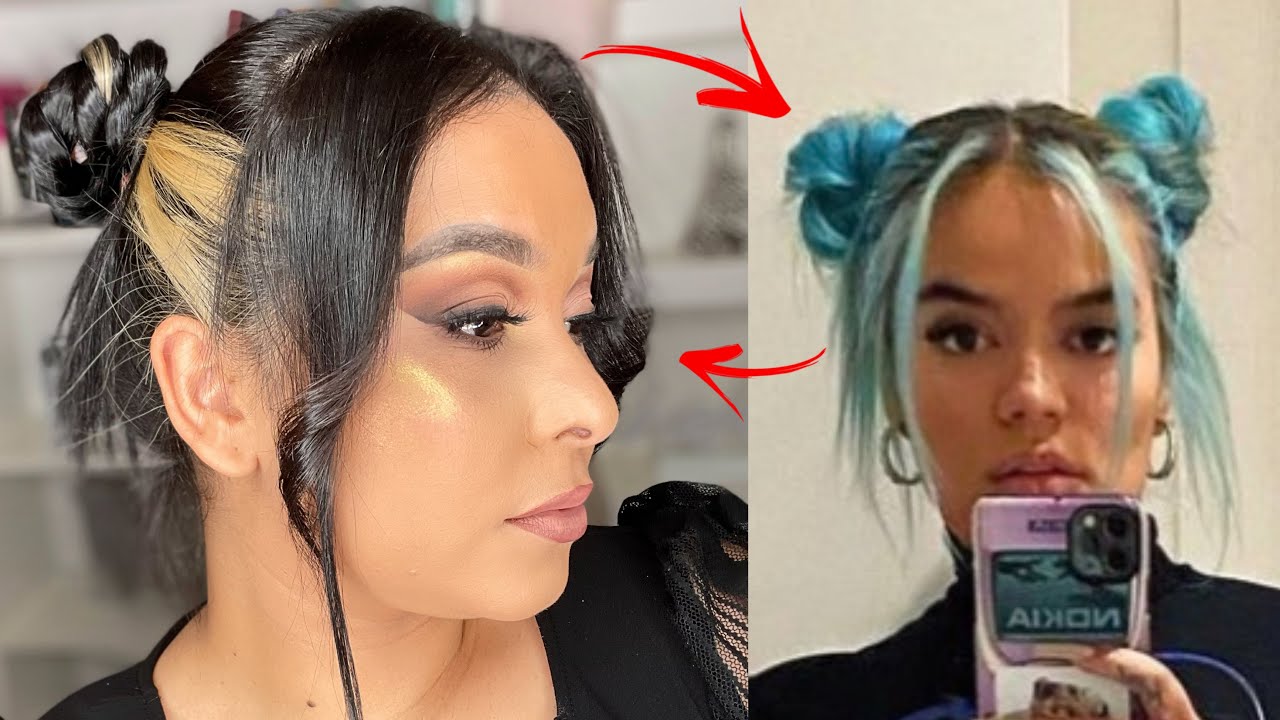 Le Copié el peinado a Karol G ️// Peinado facil y rapido - YouTube