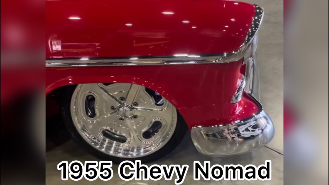 SLAMMED BADASS 1955 Chevy Nomad 348/6speed - YouTube