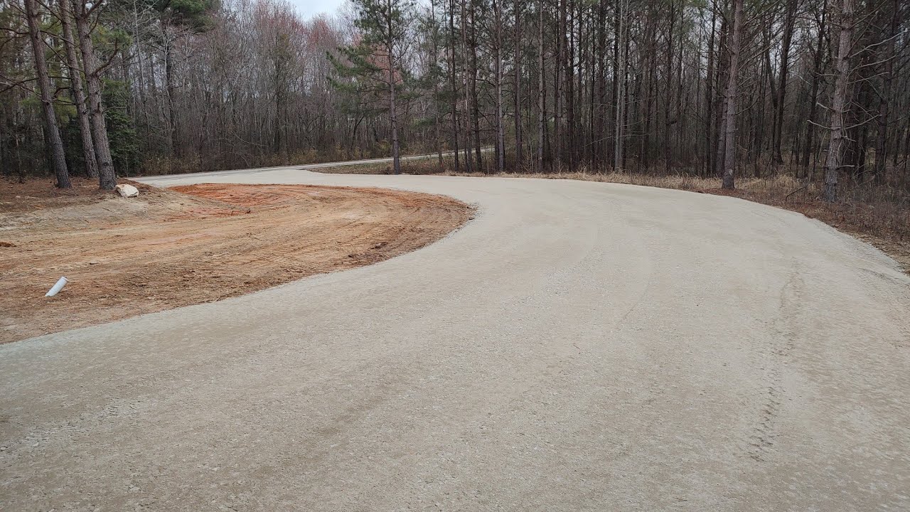 Building A New Driveway And Parking Lot For A New Business - YouTube