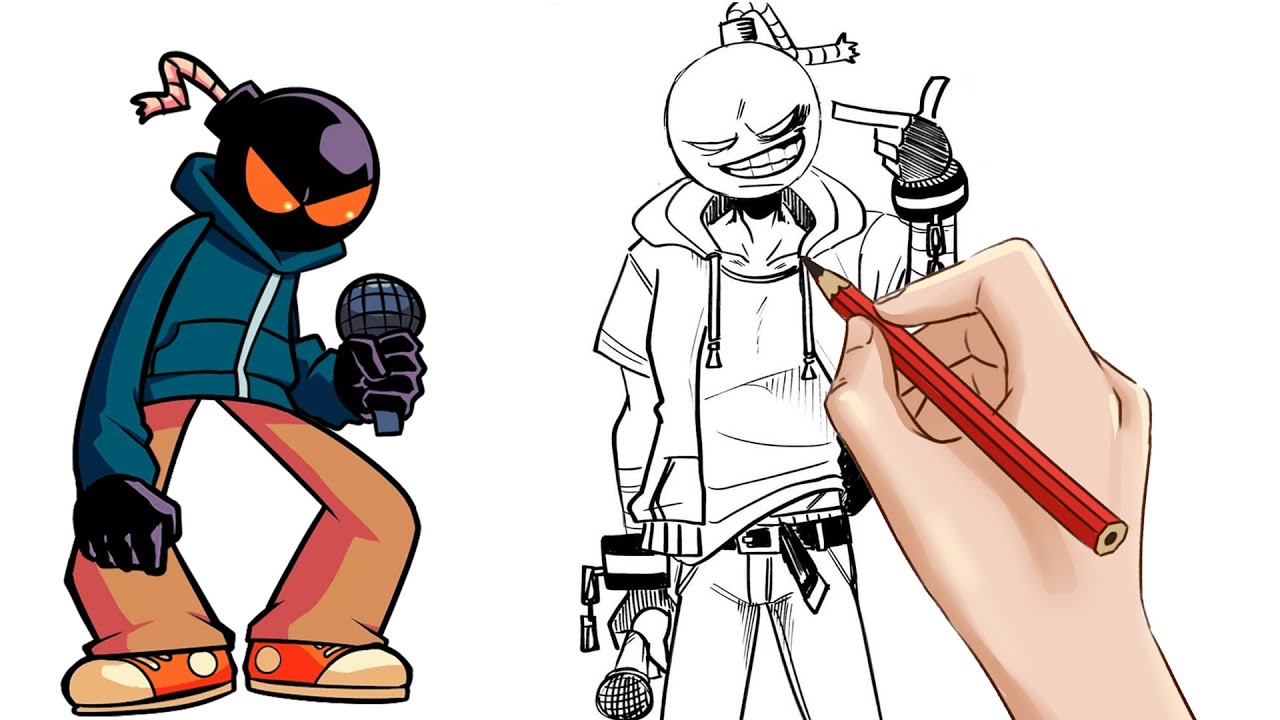 How To Draw Witty Friday Night Funkin FNF - YouTube