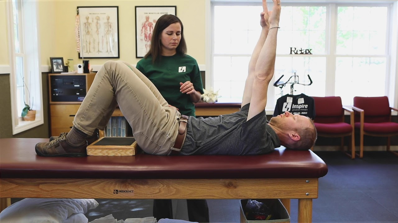 Hooklying T8 Extension w Hamstrings - YouTube